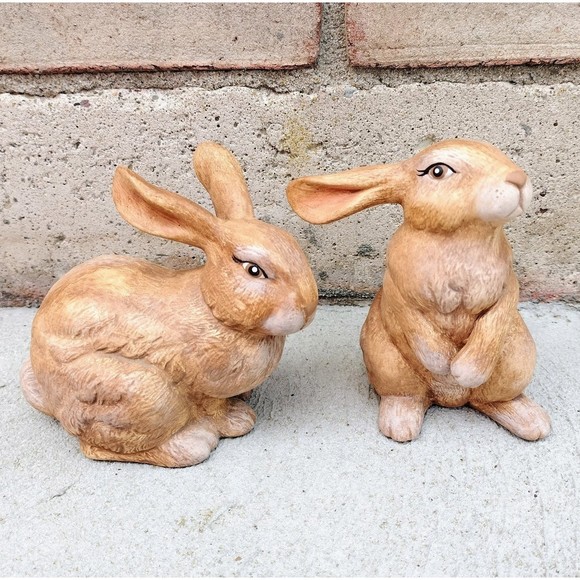 Accents | 2 Vintage Cute Ceramic Bunny Rabbits Home Decor | Poshmark